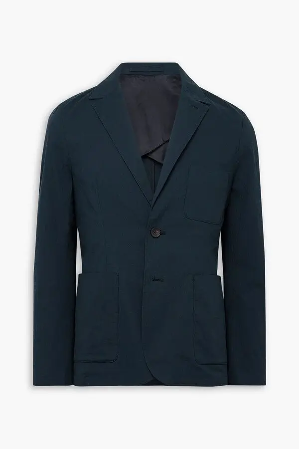 Mr P. Cotton-blend Seersucker Suit Jacket