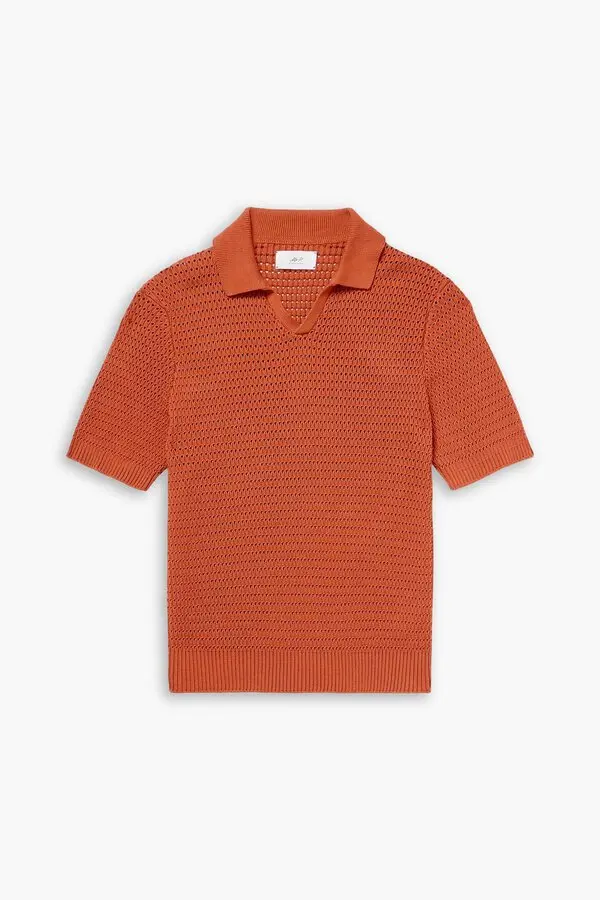 Mr P. Openknit Cotton Polo Shirt