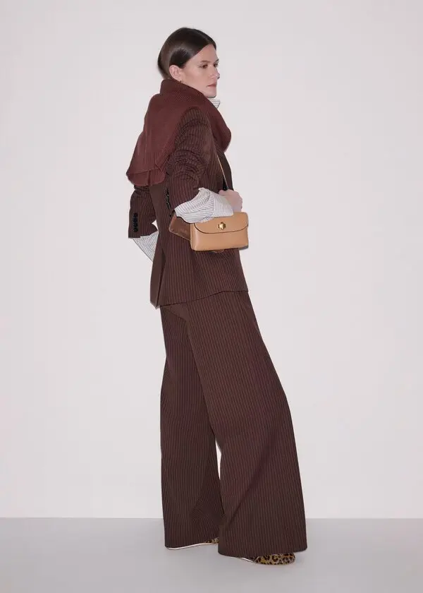 ME+EM Sharp Shoulder Blazer - Cinnamon Brown
