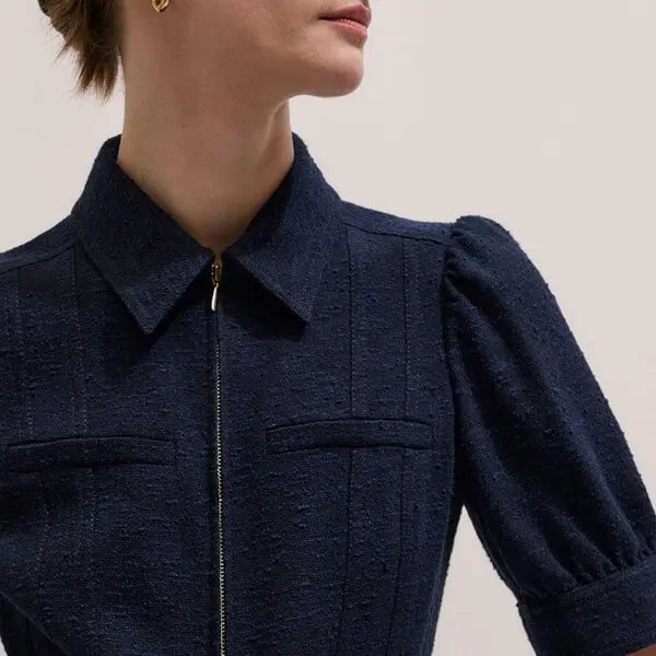 ME+EM Wide-leg Jumpsuit With Belt - Navy