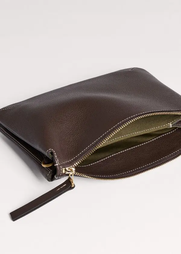 ME+EM Double Pouch Crossbody Bag - Dark Chocolate