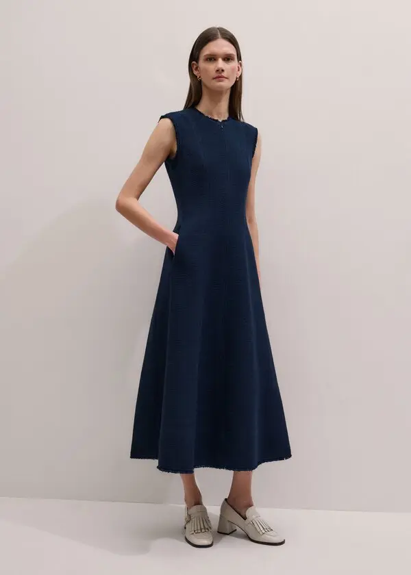 Me+Em Desk-To-Dinner Fit + Flare Maxi Dress - Navy | Editorialist