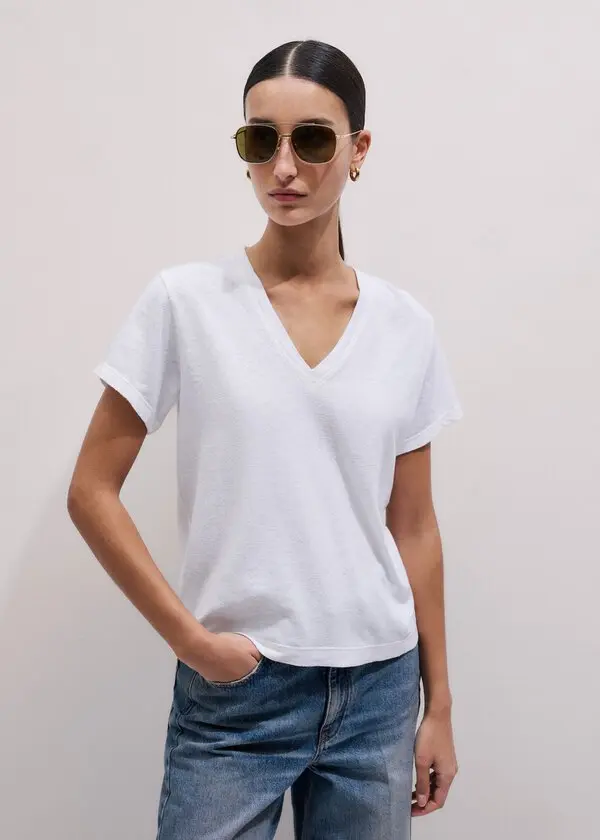 ME+EM Soft Washed V-neck Tee