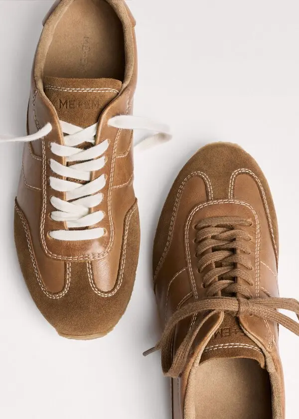 ME+EM Retro Runner Sneakers - Tan