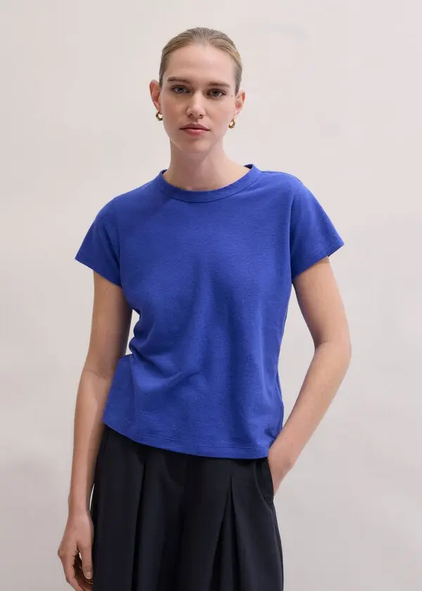 ME+EM Soft Washed Tee - Deep Blue
