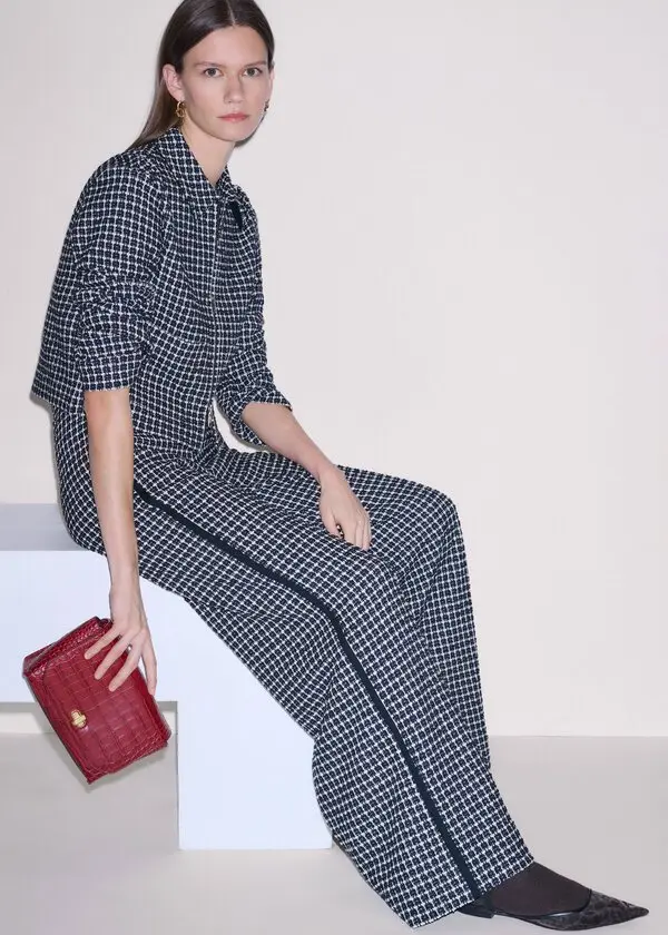 ME+EM Textured Zip-front Relaxed Top