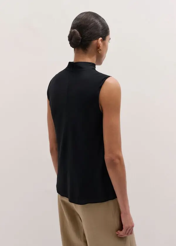 ME+EM Silk Cowl Neck Sleeveless Top