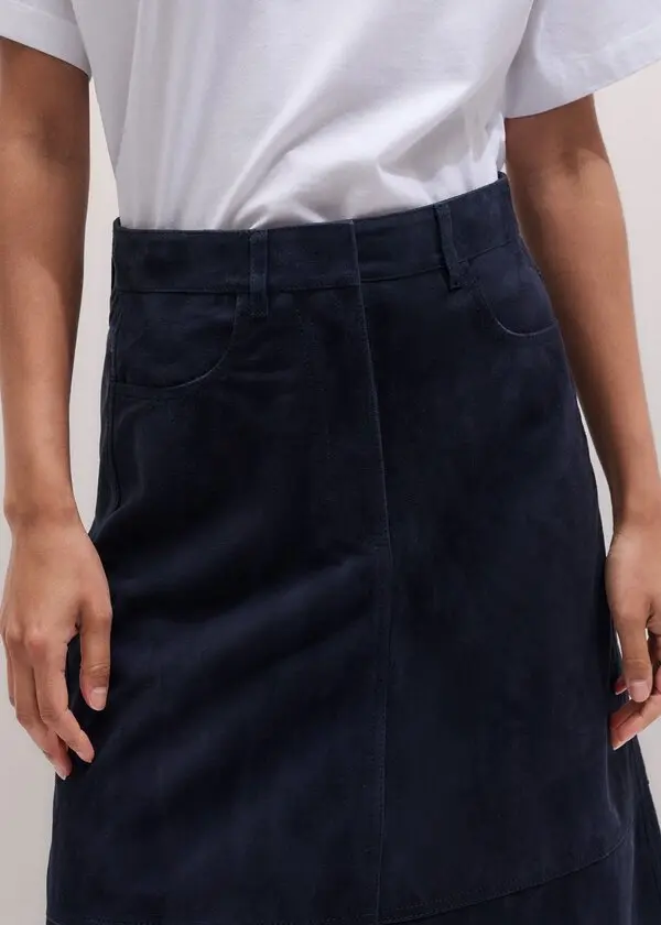 ME+EM A-line Maxi Skirt - Navy