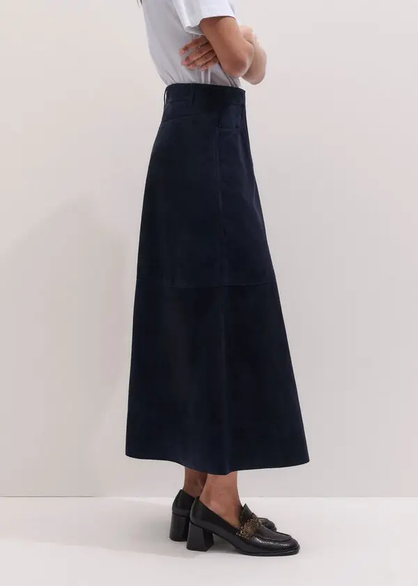 ME+EM A-line Maxi Skirt - Navy