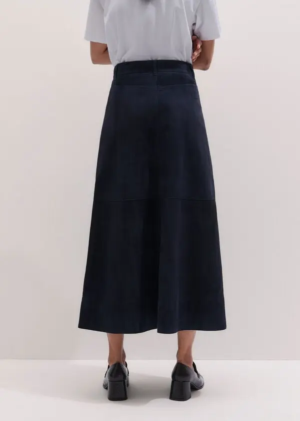 ME+EM A-line Maxi Skirt - Navy