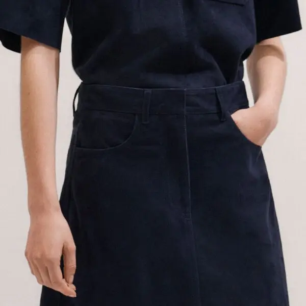 ME+EM A-line Maxi Skirt - Navy