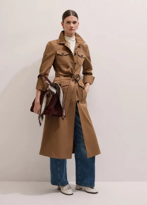 ME+EM Fitted Utility Trench Coat