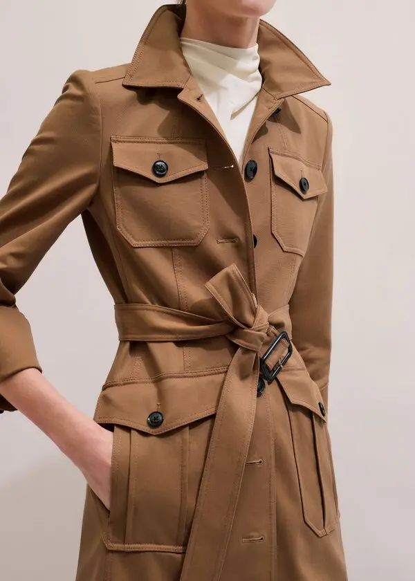 ME+EM Fitted Utility Trench Coat