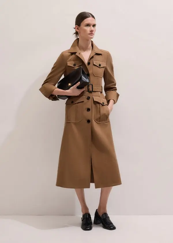 ME+EM Fitted Utility Trench Coat