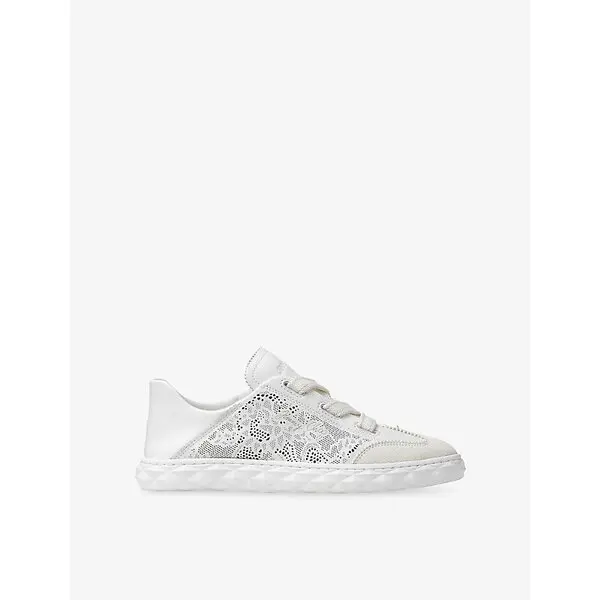JIMMY CHOO Diamond Light Flex Perforated Leather Trainers