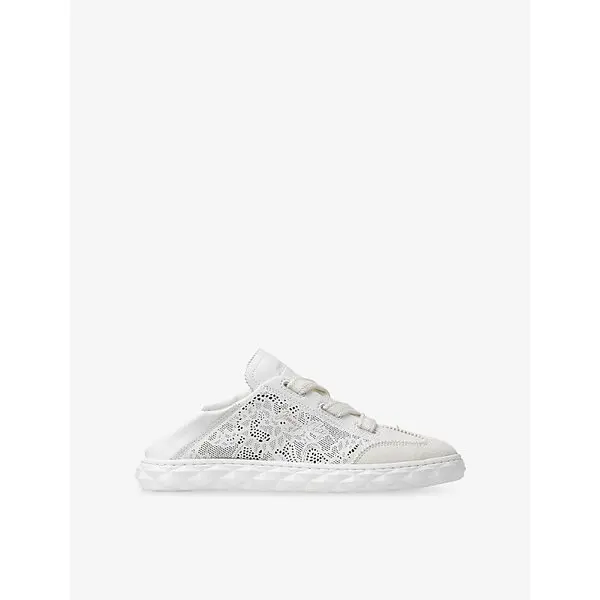 JIMMY CHOO Diamond Light Flex Perforated Leather Trainers