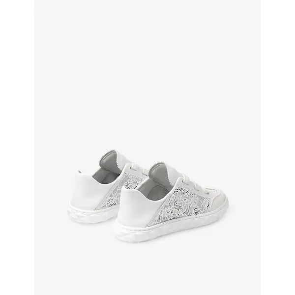 JIMMY CHOO Diamond Light Flex Perforated Leather Trainers