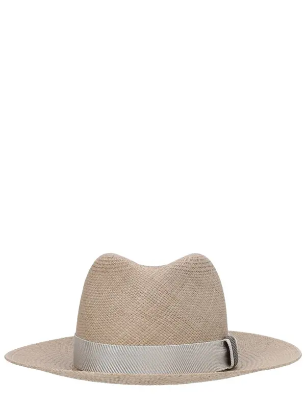 Brunello Cucinelli Straw Fedora - Beige