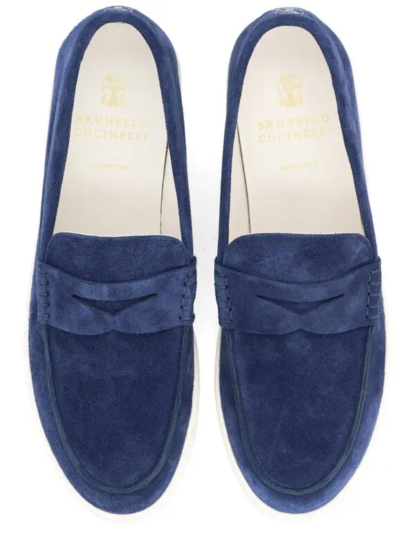 Brunello Cucinelli Suede Loafer - Blue