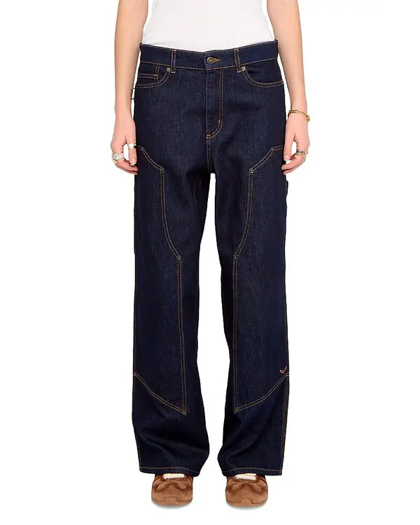 Zadig&Voltaire Perya Mid Rise Straight Leg Jeans - Brut