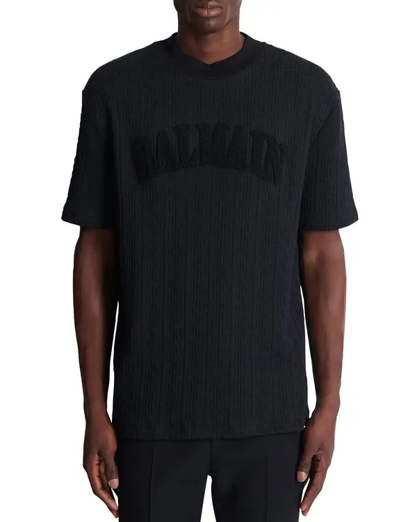 Balmain Monogram Print Logo Tee