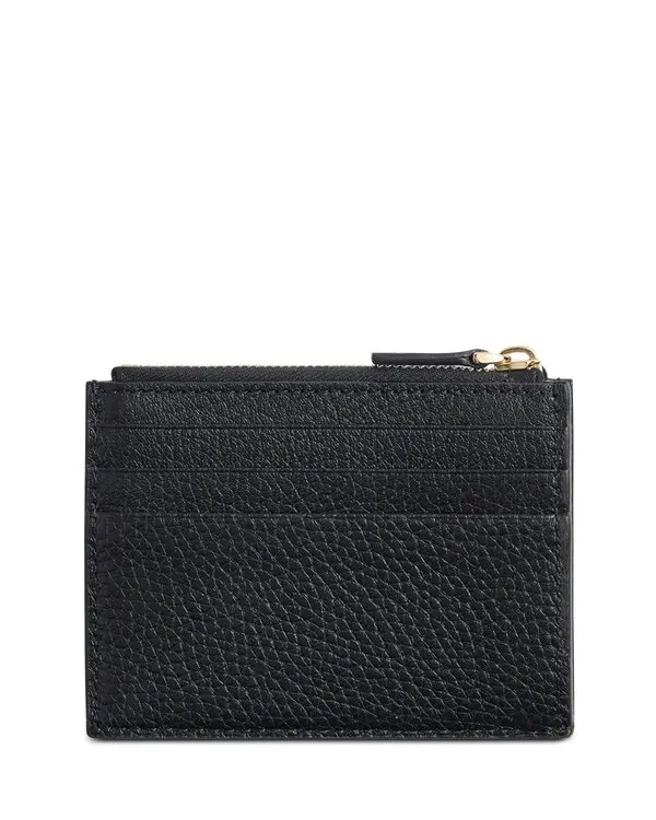 Valentino Garavani Rockstud Leather Card Case - Black