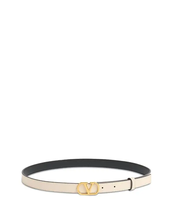 Valentino Garavani H.20 Leather Belt - White