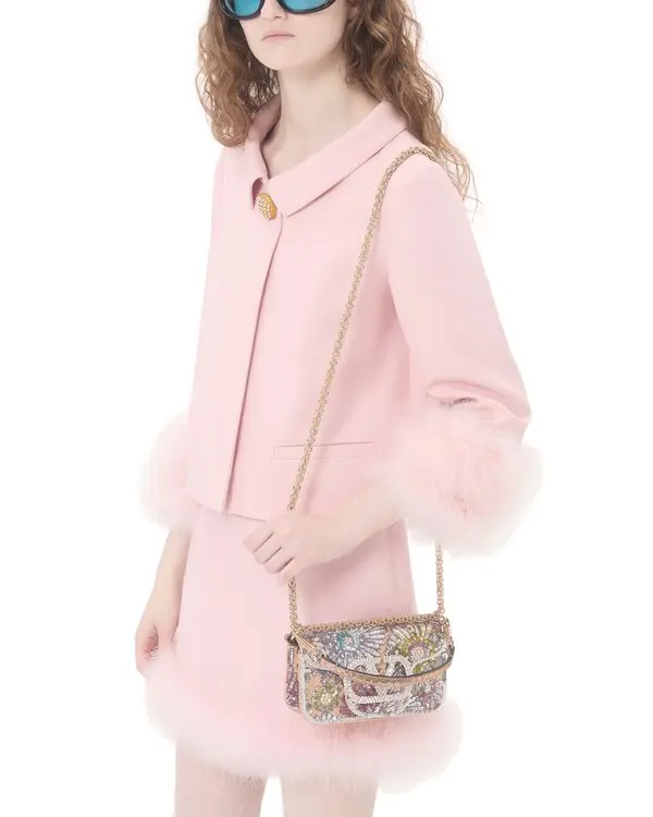 Valentino Garavani Small Vlogo Embroidered Shoulder Bag