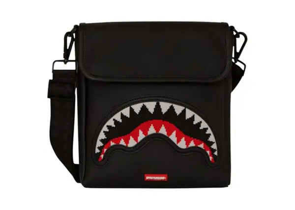 SPRAYGROUND Eco Leather Crossbody Bag - Black