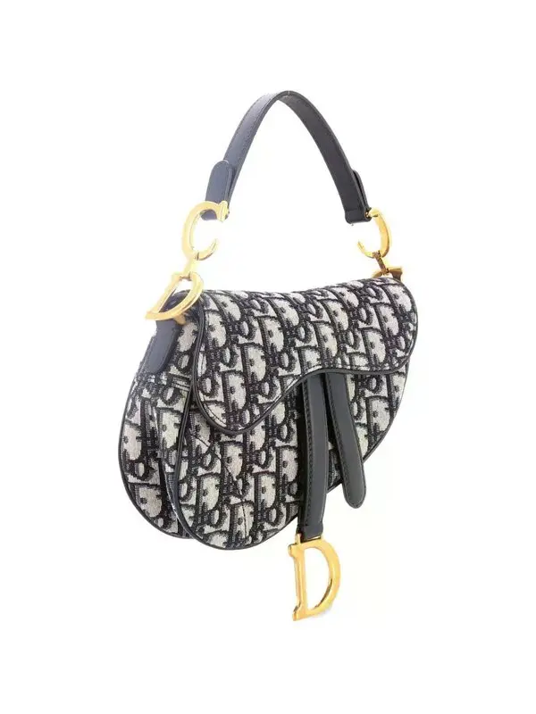 Dior Saddle Handbag Oblique Canvas Mini Shoulder Bag - Blue
