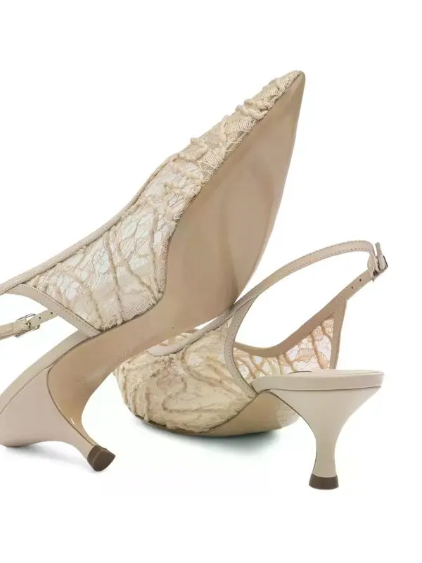 Casadei Lace Slingback Pumps