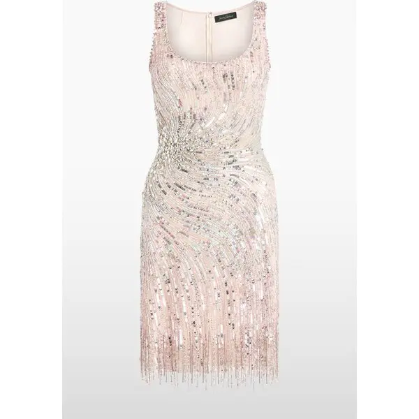 Jenny Packham Swirly Sequin-embellished Mini Dress