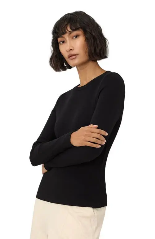 PACT Perfect Rib Layering Long Sleeve - Black