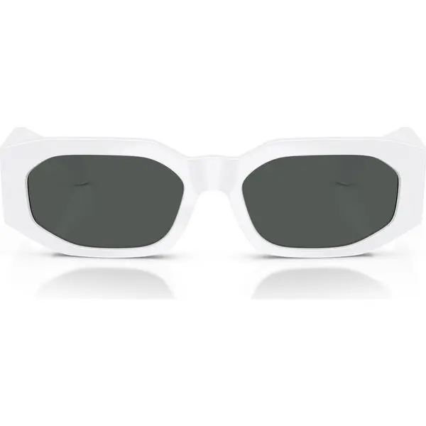 Versace 55mm Irregular Sunglasses - White