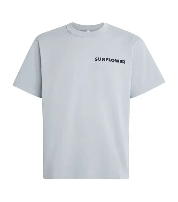 SUNFLOWER Cotton Logo T-shirt - Blue