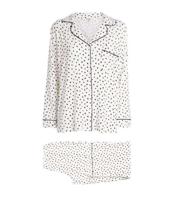 Eberjey Valentines Day Heart Gisele Pyjama Set - Ivory