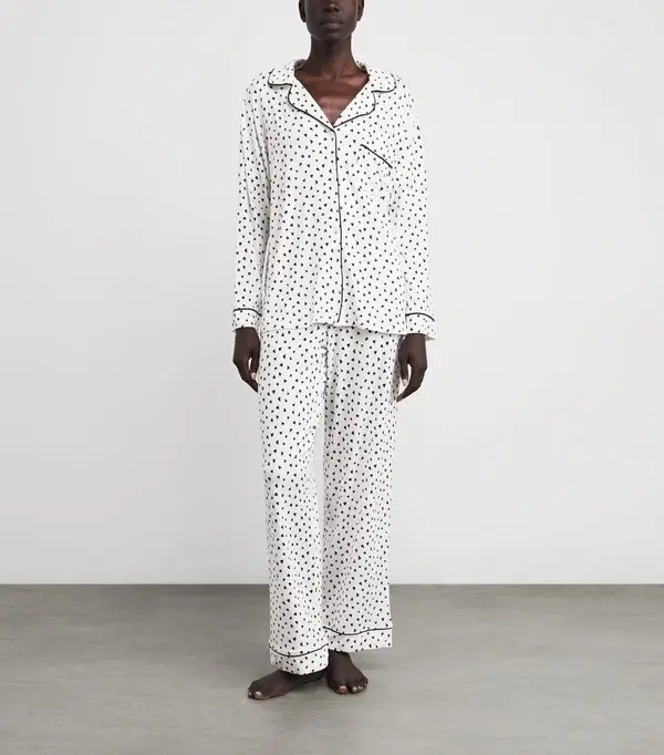 Eberjey Valentines Day Heart Gisele Pyjama Set - Ivory