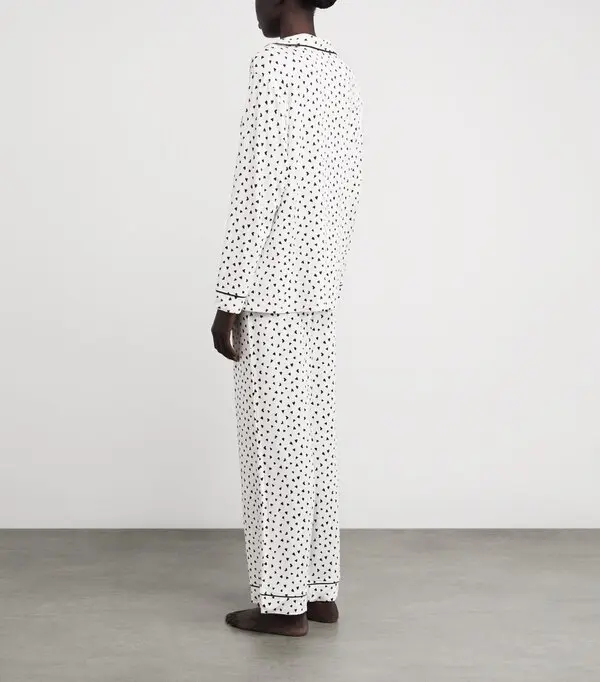 Eberjey Valentines Day Heart Gisele Pyjama Set - Ivory