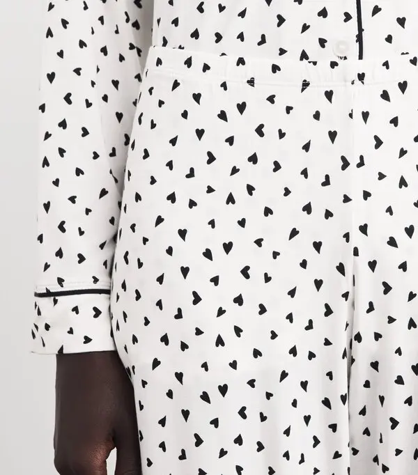 Eberjey Valentines Day Heart Gisele Pyjama Set - Ivory