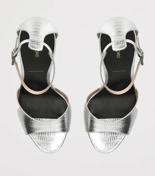 TOM FORD Leather Spire Sandals 105