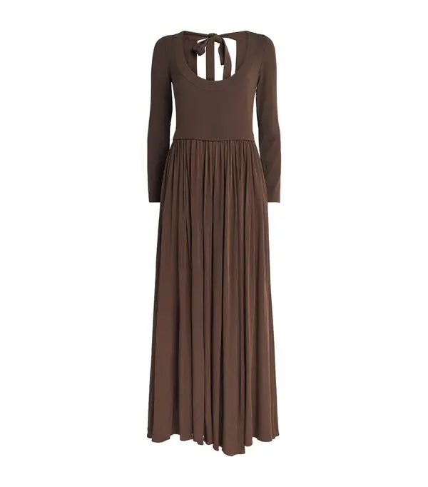 Polo Ralph Lauren Jersey Tie-back Maxi Dress - Brown