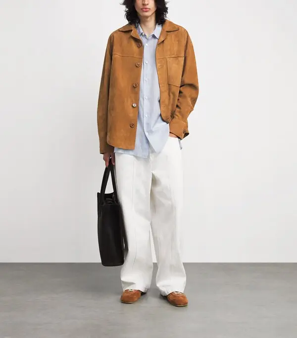 Ami Suede Overshirt - Brown
