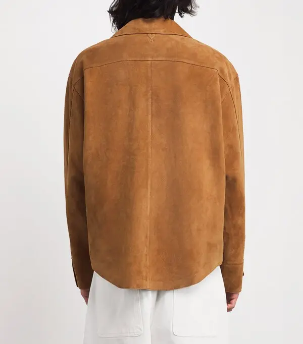 Ami Suede Overshirt - Brown