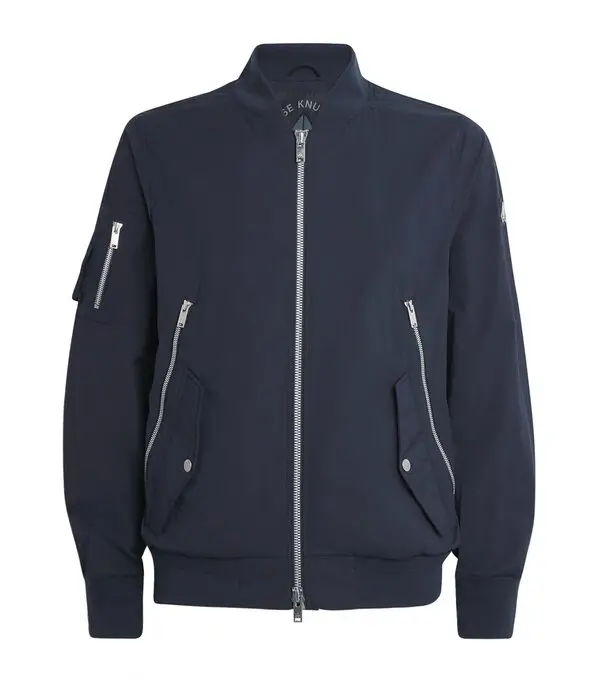 Moose Knuckles Courville Crinkle Bomber Jacket - Navy