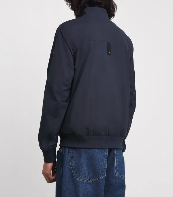 Moose Knuckles Courville Crinkle Bomber Jacket - Navy