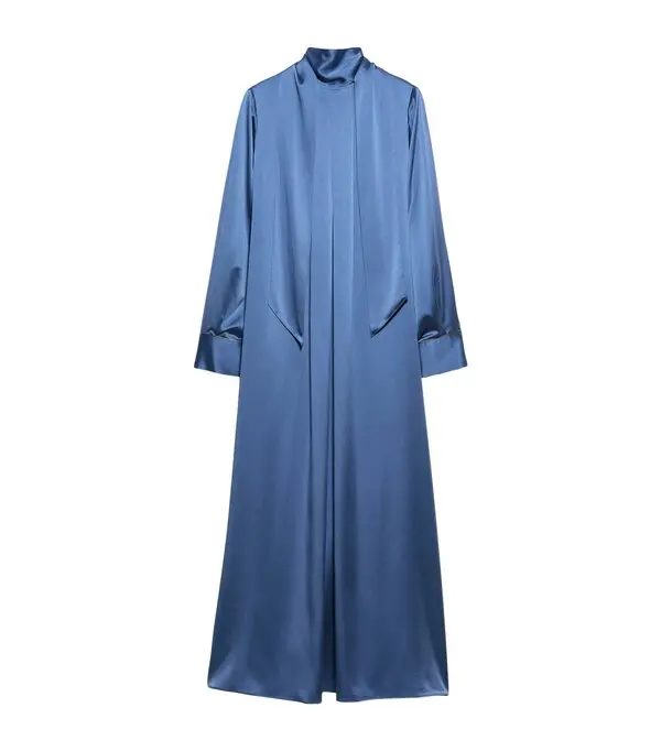 Max & Co. Stretch-silk Scarf-neck Maxi Dress