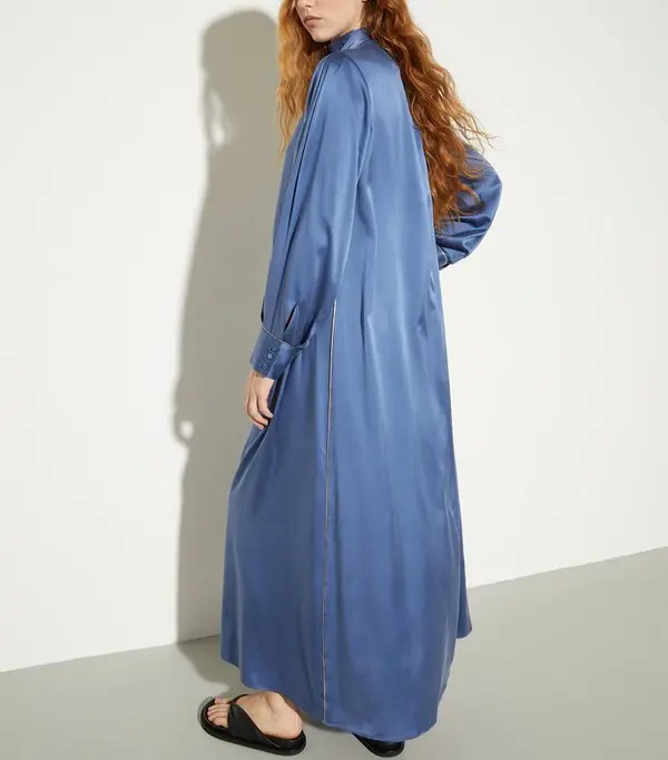 Max & Co. Stretch-silk Scarf-neck Maxi Dress