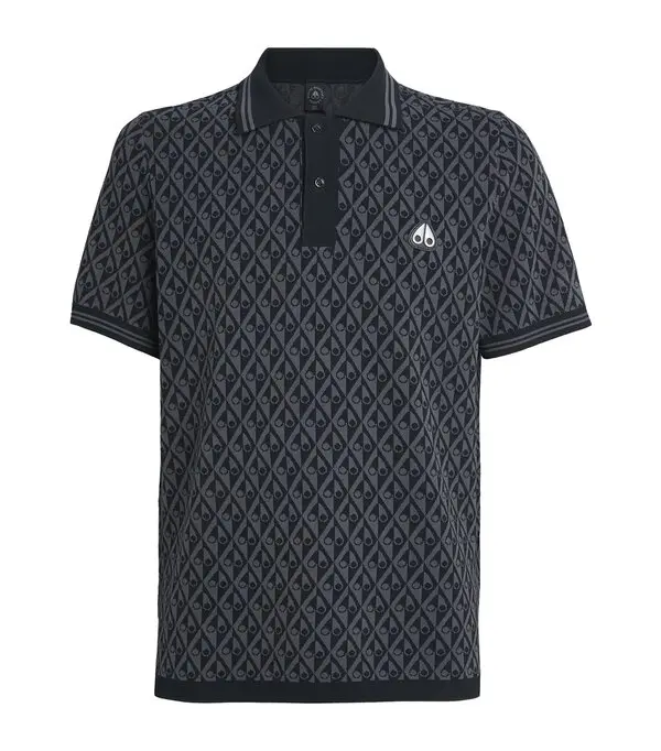 Moose Knuckles Cotton Monogram Polo Shirt