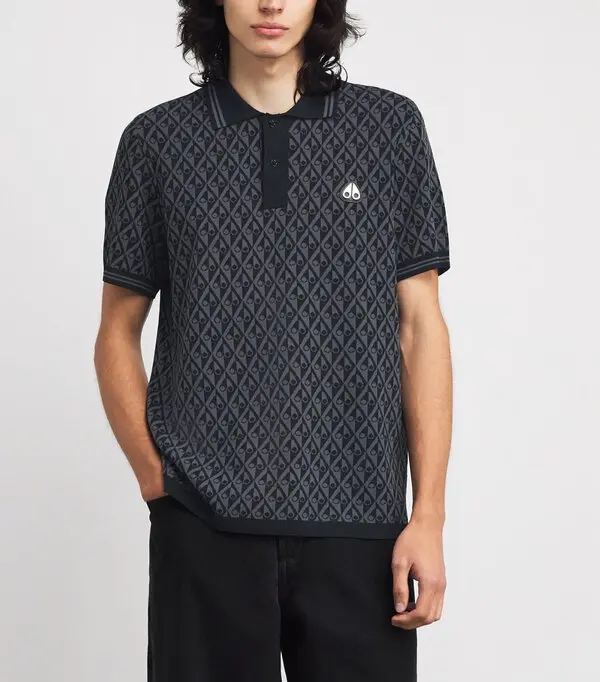 Moose Knuckles Cotton Monogram Polo Shirt