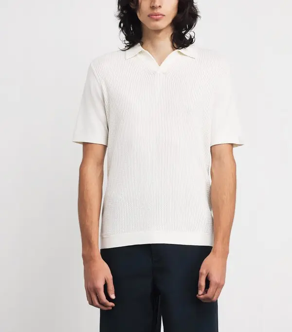 Rag & Bone Cotton Rib-knit Polo Shirt